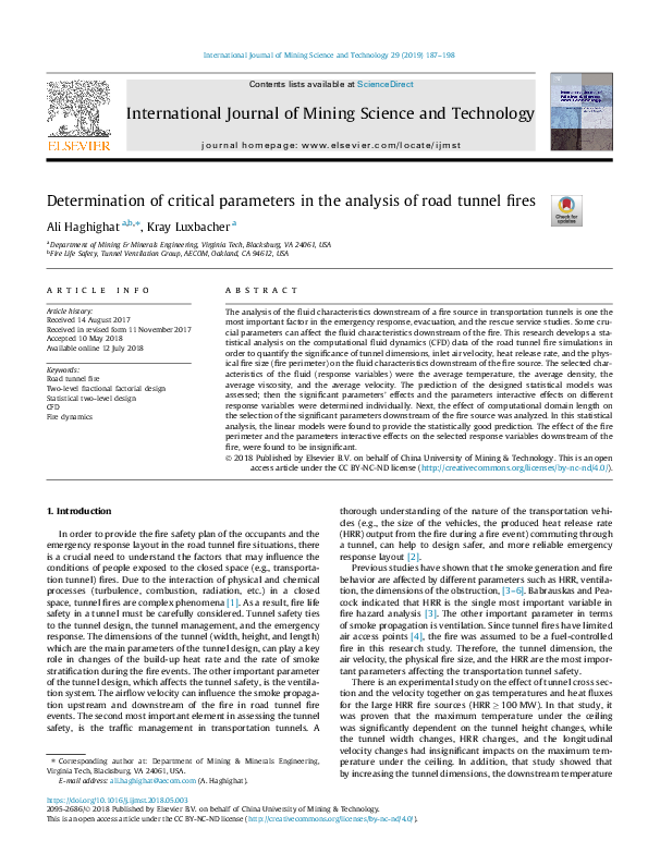 (PDF) Determination of critical parameters in the analysis of road ...