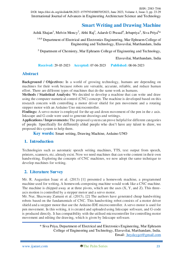 (PDF) Smart Writing and Drawing Machine