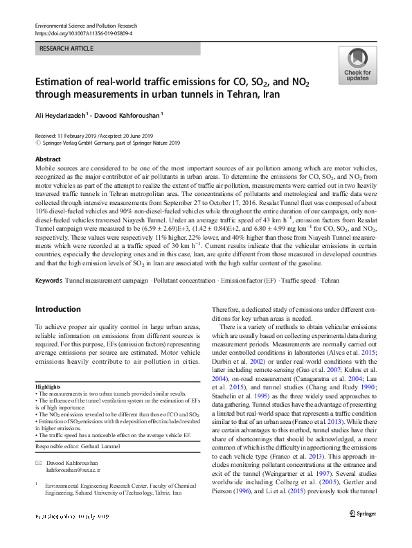 Pdf Estimation Of Real World Traffic Emissions For Co So2 And No2 Through Measurements In