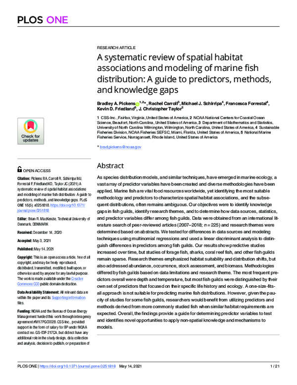 (PDF) A systematic review of spatial habitat associations and modeling ...