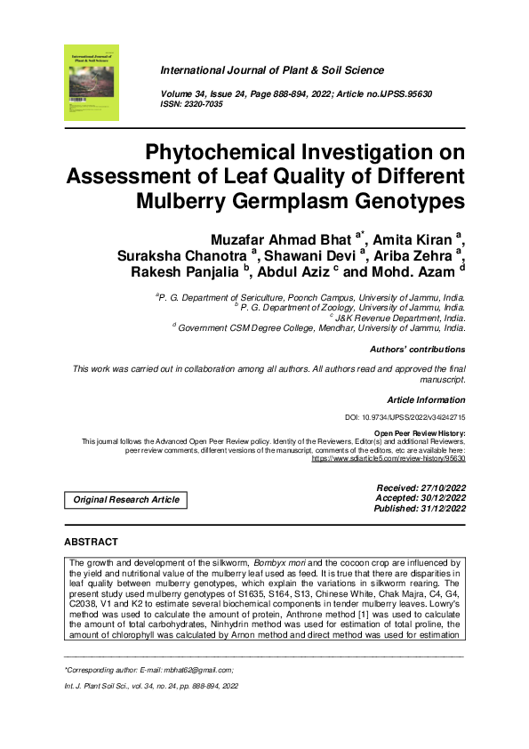 (PDF) Phytochemical Investigation on Assessment of Leaf Quality of ...