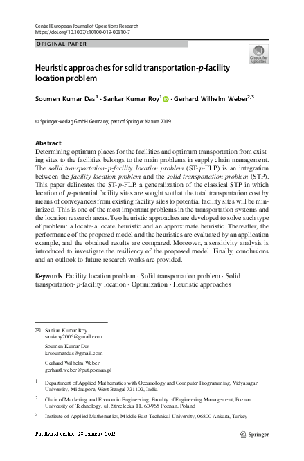 (PDF) Heuristic approaches for solid transportation-p-facility location ...