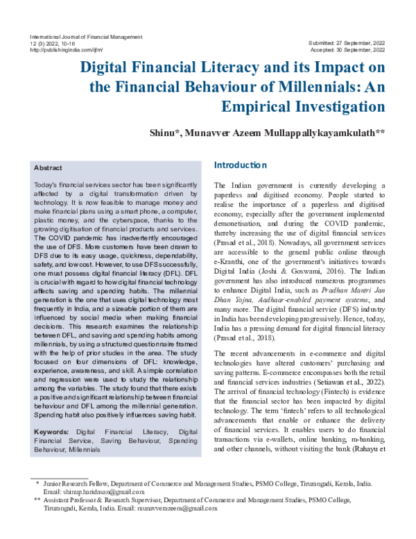 (PDF) Digital Financial Literacy and its Impact on the Financial ...