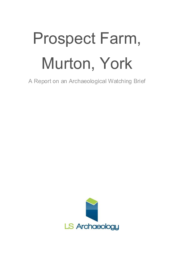 (PDF) Prospect Farm, Murton, York: A Report on an Archaeological ...