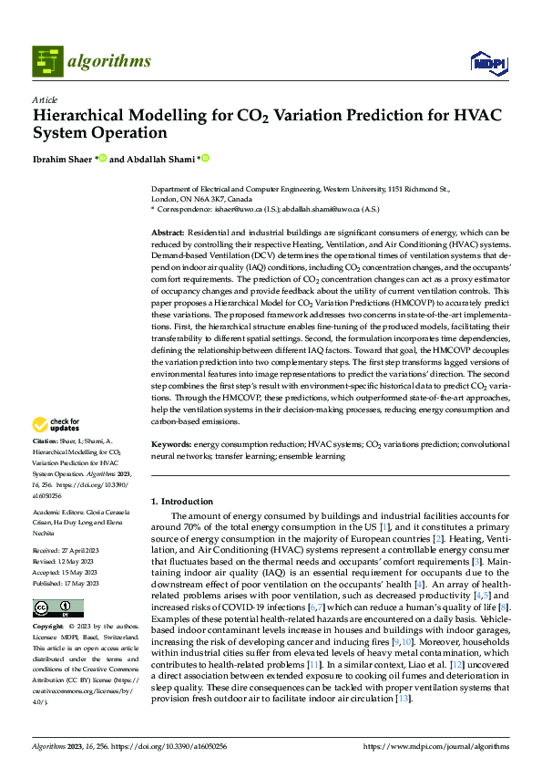 (PDF) Hierarchical Modelling for CO2 Variation Prediction for HVAC ...