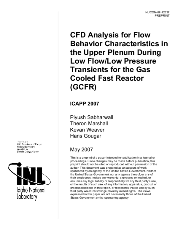 (PDF) CFD Analysis for Flow Behavior Characteristics in the Upper ...