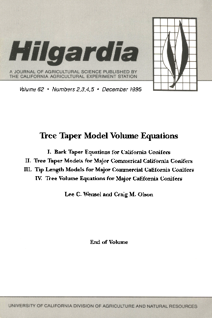 (PDF) Tree Taper Model Volume Equations: I. Bark Taper Equations for ...