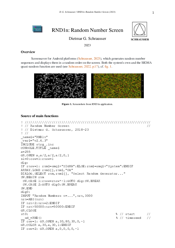 (PDF) RND1n: Random Number Screen