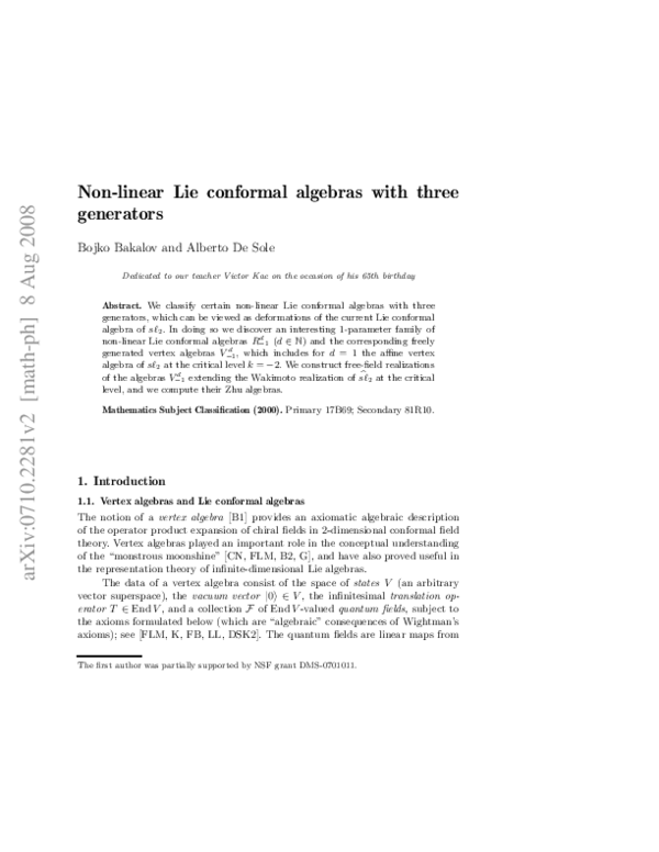 (PDF) Non-linear Lie conformal algebras with three generators