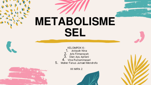 (PDF) PPT METABOLISME SEL