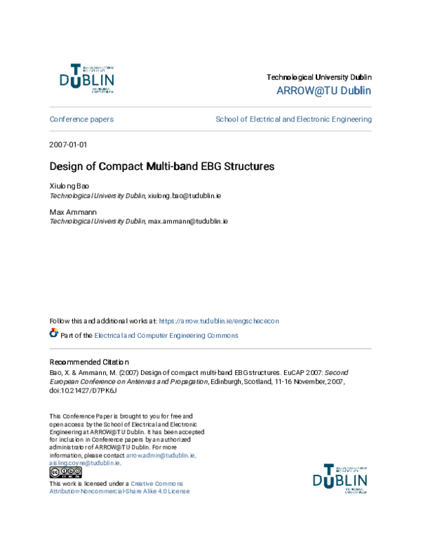 (PDF) School of Electrical and Electronic Engineering 2007-0101 Design ...