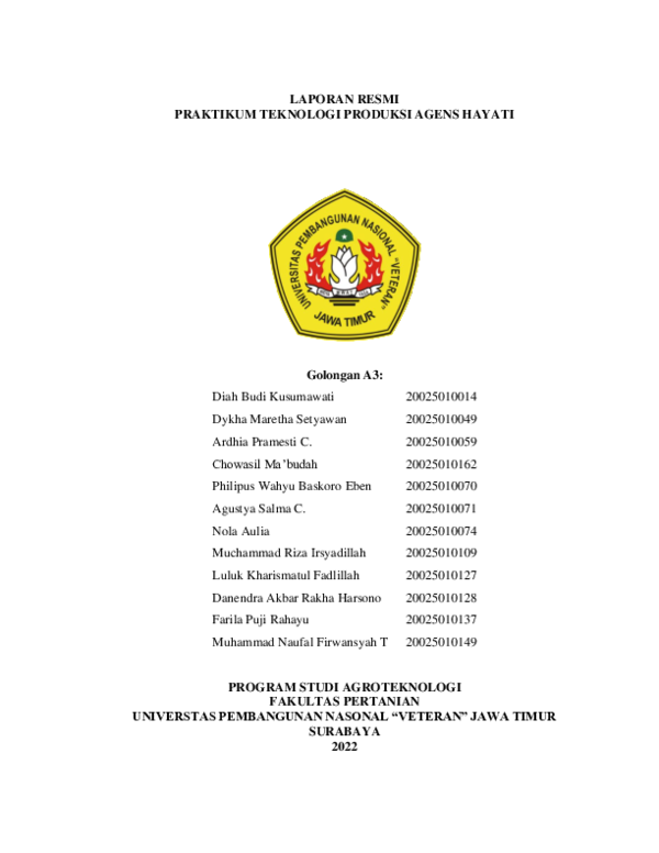 (PDF) LAPORAN RESMI PRAKTIKUM TPAH A