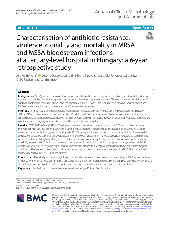 (PDF) Characterisation of antibiotic resistance, virulence, clonality ...