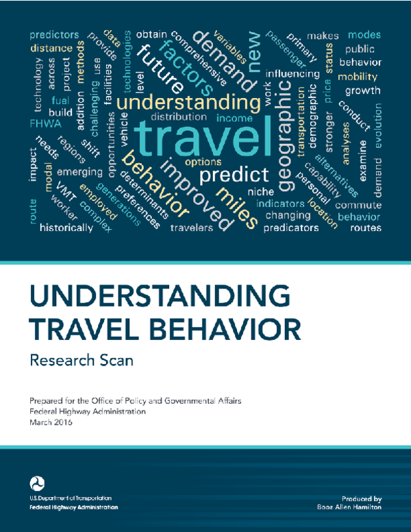 (PDF) Understanding Travel Behavior: Research Scan