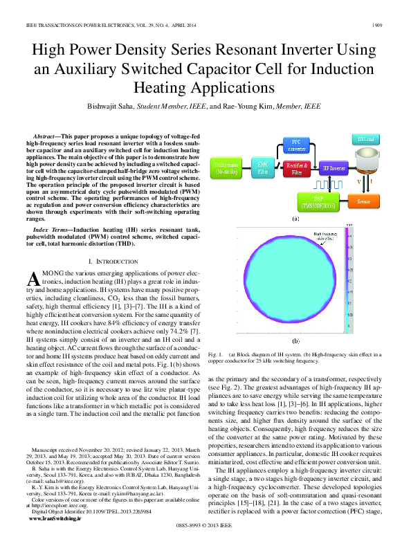 (PDF) High Power Density Series Resonant Inverter Using an Auxiliary Switched Capacitor Cell for ...