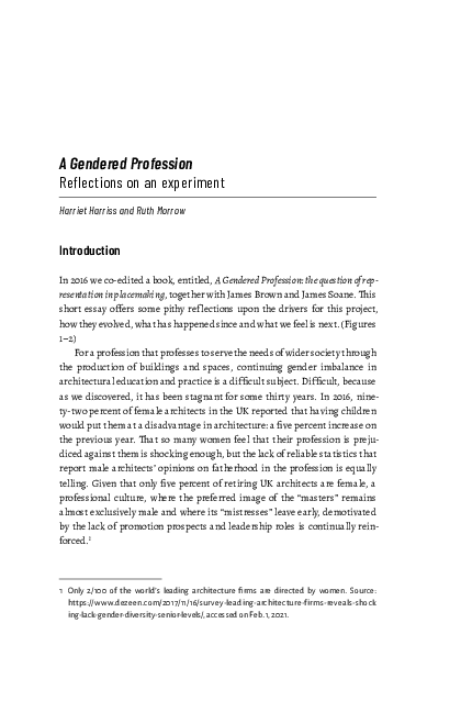 (PDF) A Gendered Profession