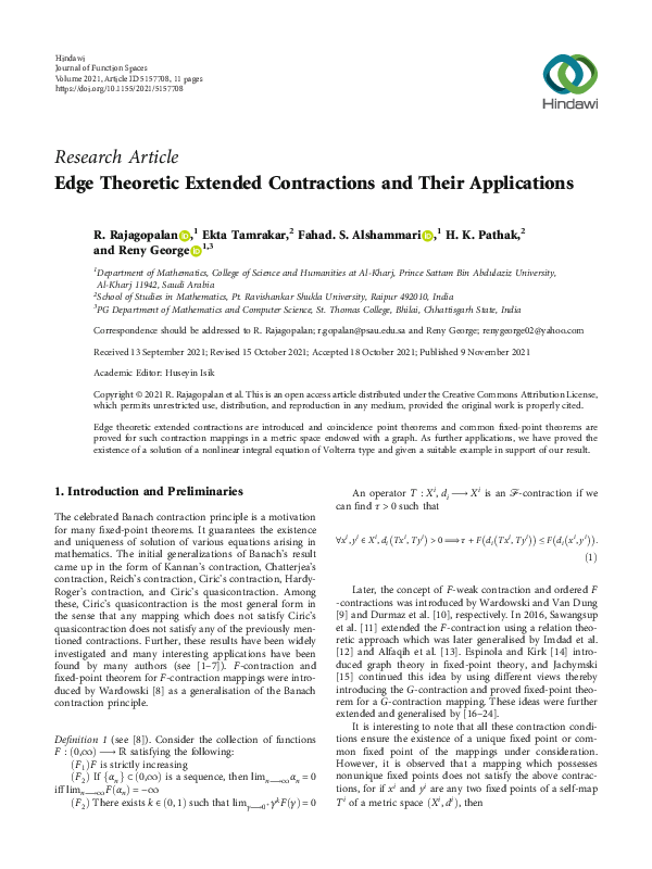 (PDF) Edge Theoretic Extended Contractions and Their Applications