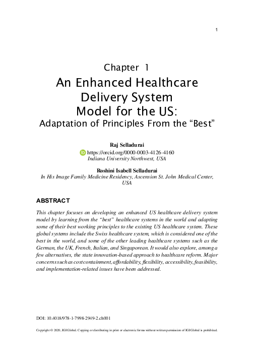 (PDF) An Enhanced Healthcare Delivery System Model for the US