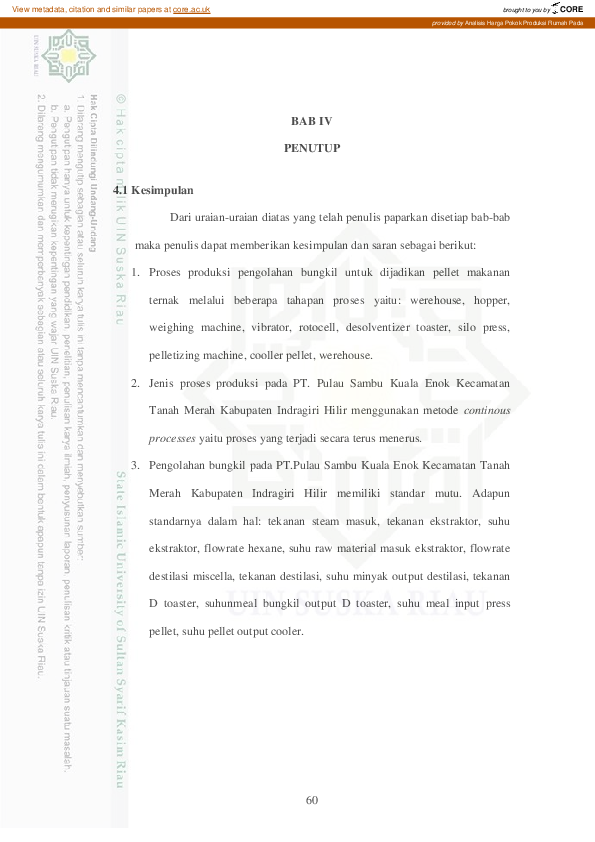 (PDF) Proses Manajemen Produksi Limbah Kelapa (Bungkil) Menjadi Pangan Ternak Pada Pt. Pulau ...