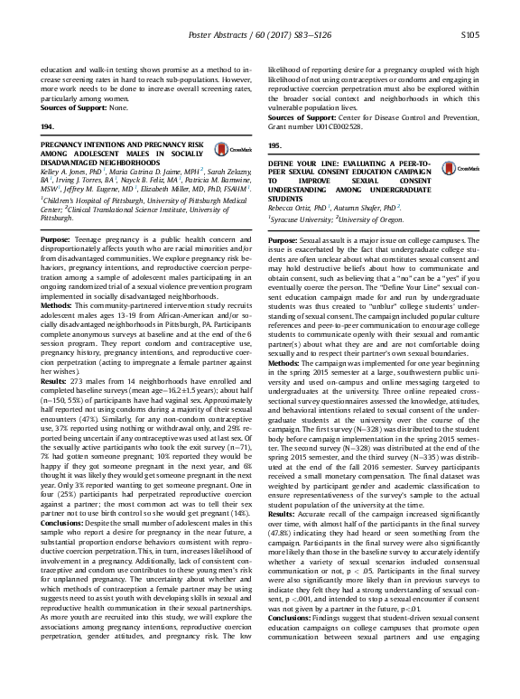 (PDF) Define Your Line: Evaluating a Peer-To-Peer Sexual Consent ...