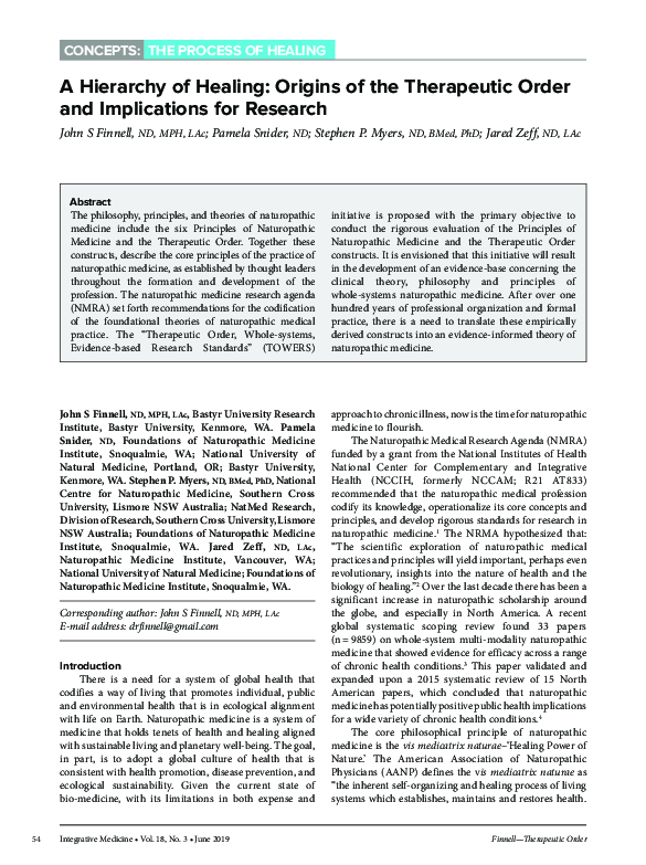 (PDF) A Hierarchy of Healing: Origins of the Therapeutic Order and ...