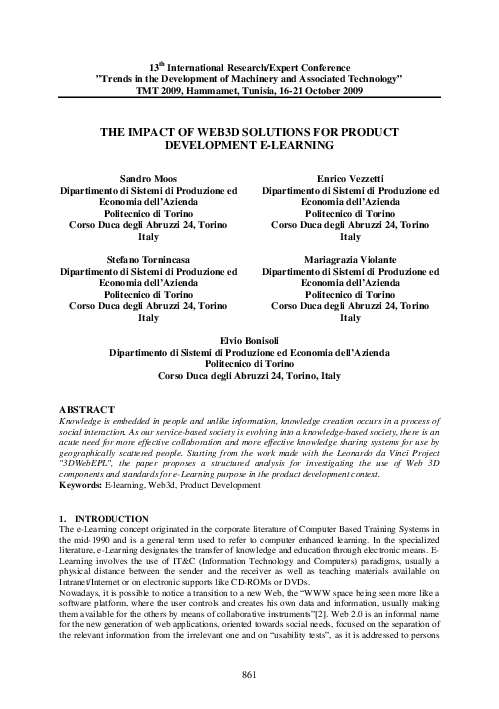 (PDF) The impact of WEB3D solutions for product development e-learning