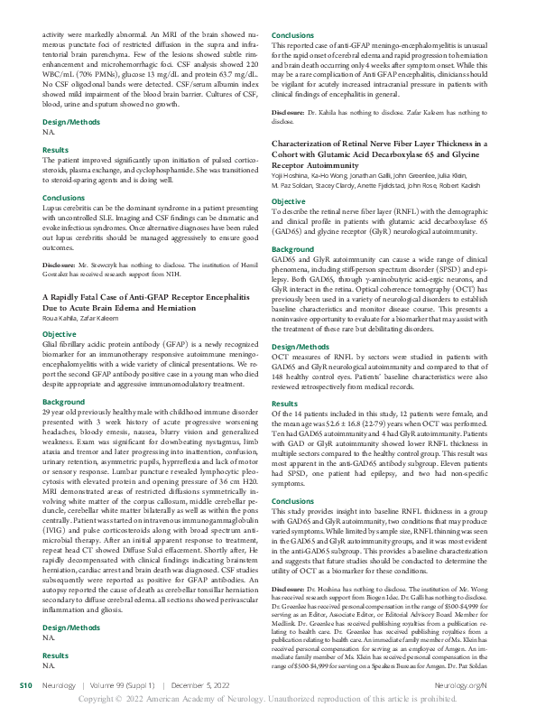 (PDF) A Rapidly Fatal Case of Anti-GFAP Receptor Encephalitis Due to ...