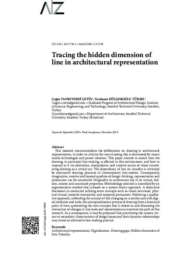 (PDF) Tracing the hidden dimension of line in architectural representation