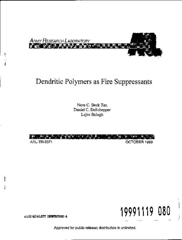 (PDF) Dendritic Polymers as Fire Suppressants