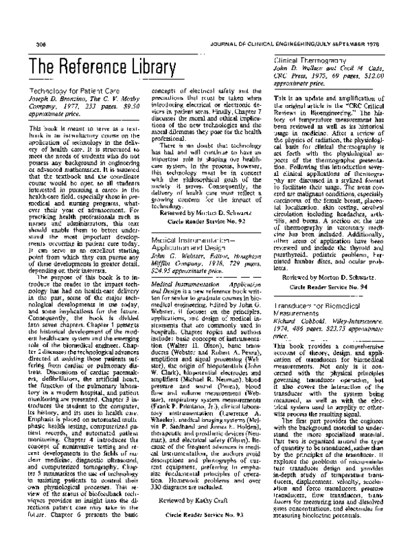 (PDF) Medical instrumentation: Application and design