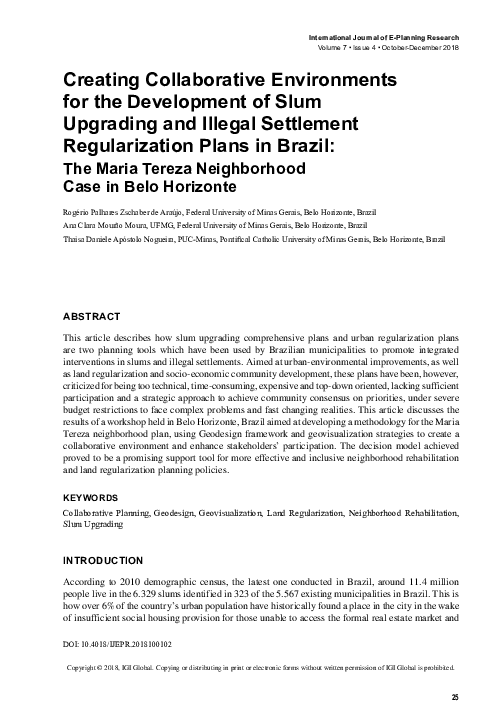 (PDF) Creating Collaborative Environments for the Development of Slum ...