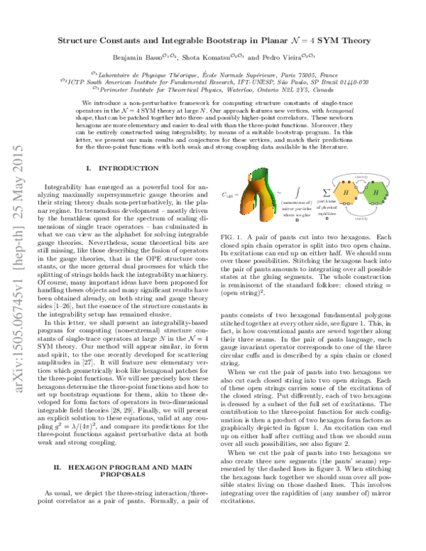 (PDF) Hexagonal Bootstrap in N=4 SYM Theory