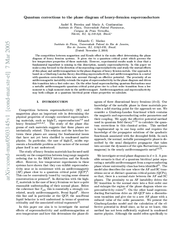 (PDF) Quantum corrections to the phase diagram of heavy-fermion ...