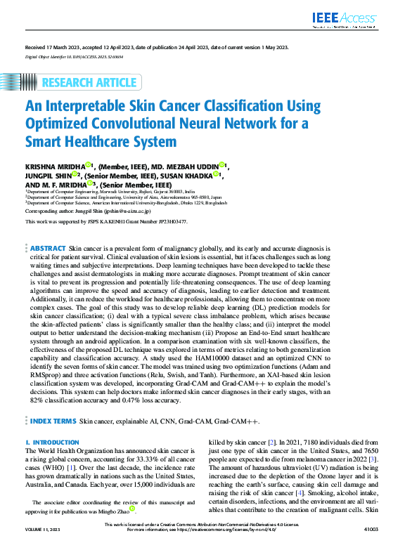 (PDF) An Interpretable Skin Cancer Classification Using Optimized Convolutional Neural Network ...