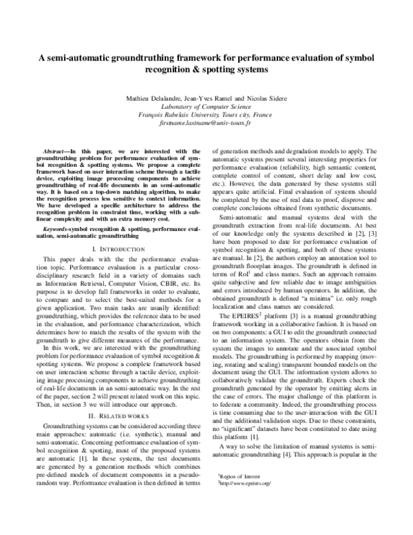 (PDF) A Semi-automatic Groundtruthing Framework for Performance Evaluation of Symbol Recognition ...