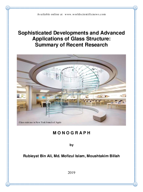 (PDF) Sophisticated Developments and Advanced Applications of Glass ...