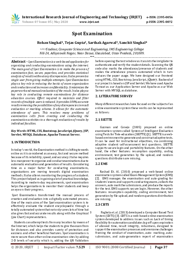 (PDF) Spot Examination