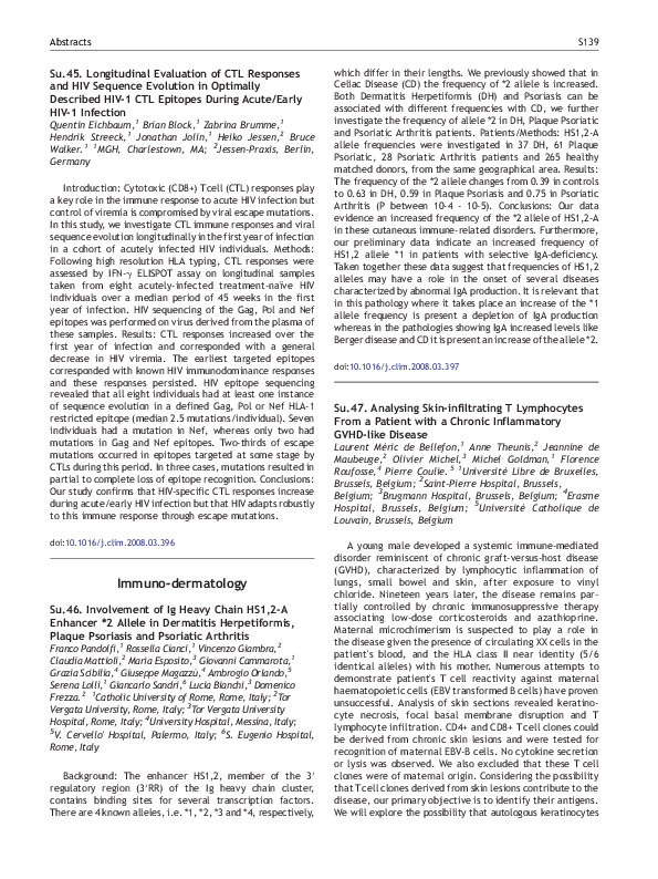 (PDF) Su.46. Involvement of Ig Heavy Chain HS1,2-A Enhancer ⁎2 Allele in Dermatitis ...