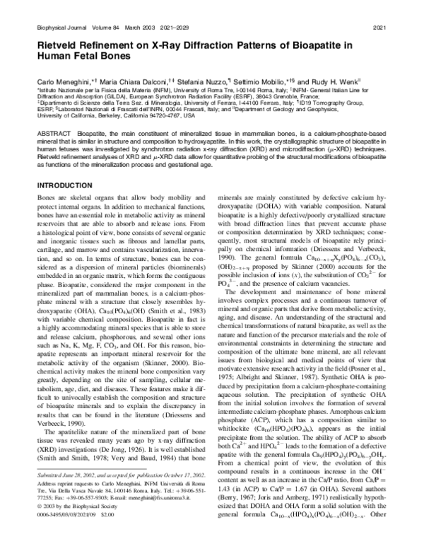 (PDF) Rietveld Refinement on X-Ray Diffraction Patterns of Bioapatite ...