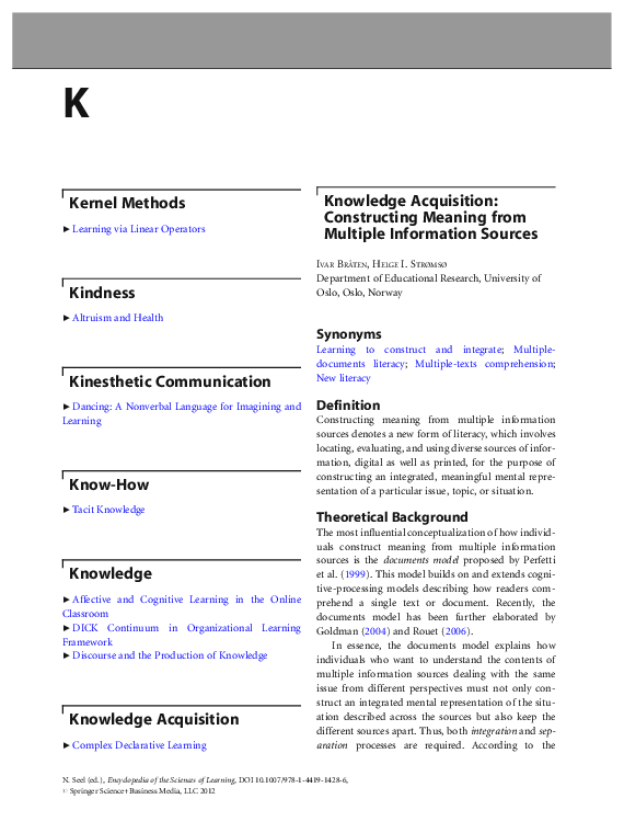 (PDF) Knowledge Structure