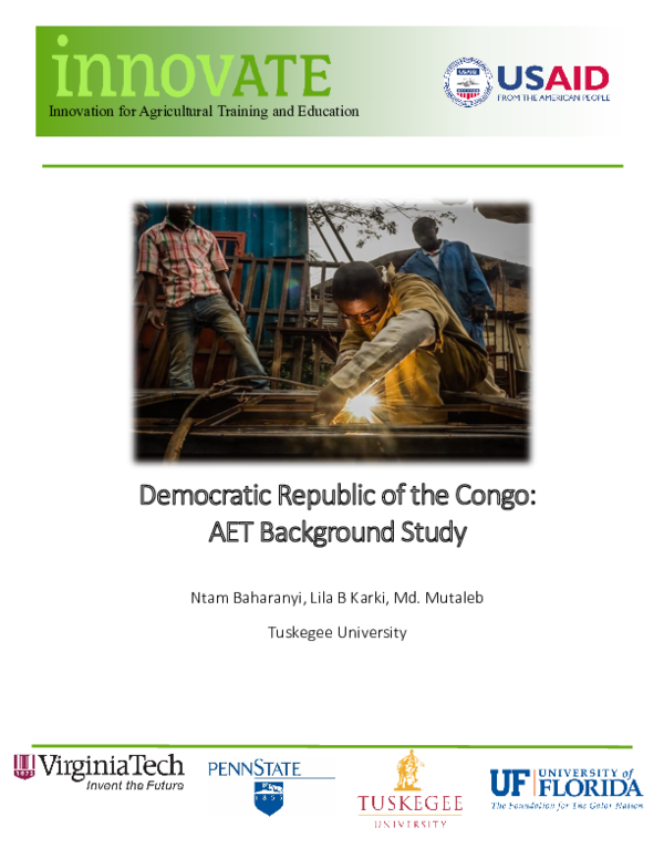 (PDF) Democratic Republic of the Congo: AET Background Study