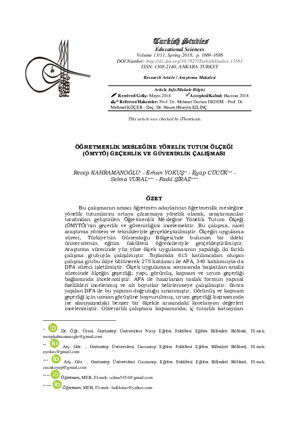 (PDF) Turkish Studies