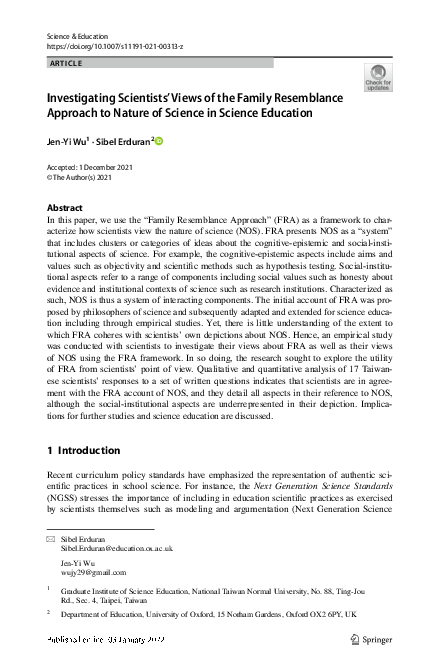(PDF) Investigating Scientists’ Views of the Family Resemblance ...