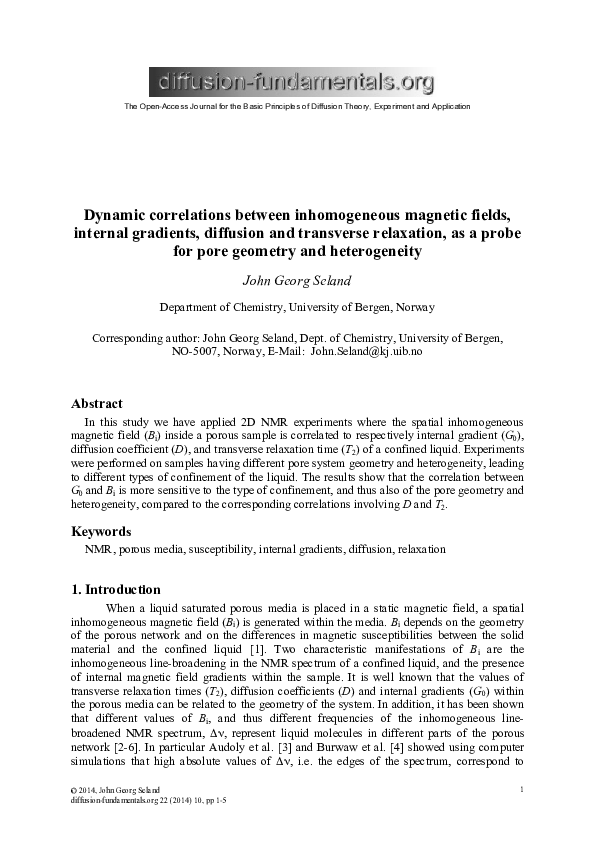(PDF) Dynamic correlations between inhomogeneous magnetic fields ...