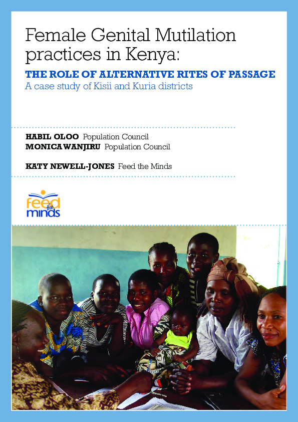 (PDF) Female genital mutilation practices in Kenya: The role of ...