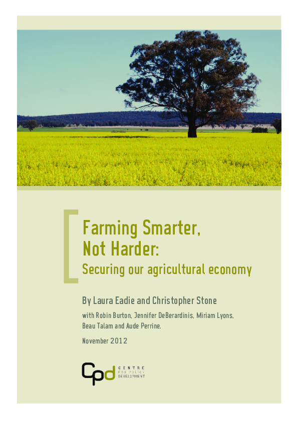 (PDF) Farming smarter, not harder: securing our agricultural economy