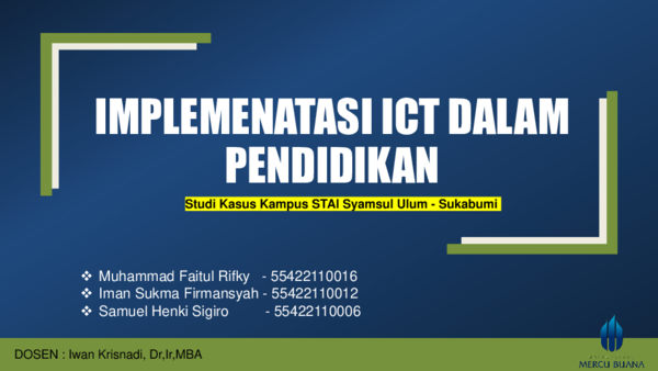 (PDF) Implementasi ICT dalam Pendidikan