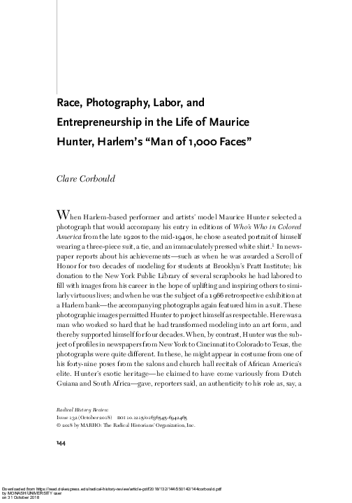 (PDF) Race, Photography, Labor, and Entrepreneurship in the Life of ...