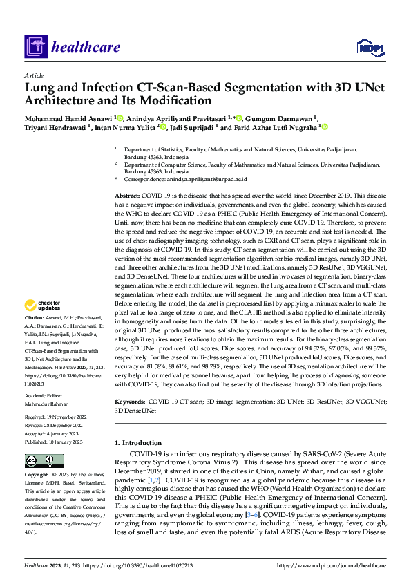 Pdf Lung And Infection Ct Scan Based Segmentation With 3d Unet Architecture And Its Modification