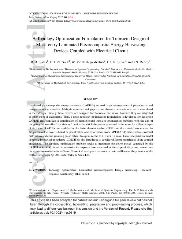 (PDF) A topology optimization formulation for transient design of multi‐entry laminated ...